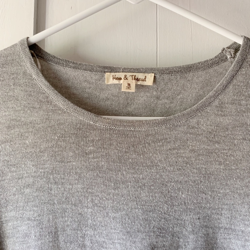 Hem & Thread Lace Sweater - Gem